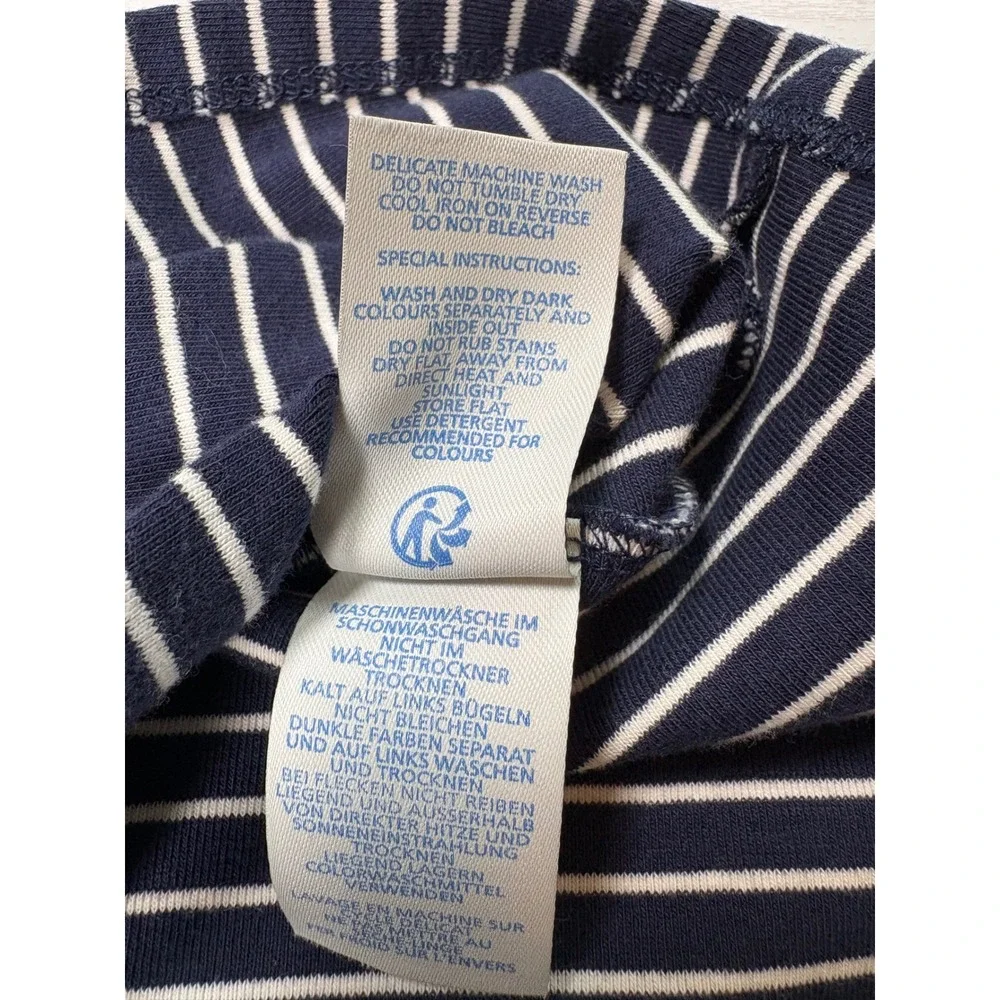 Boden | Dresses | Boden Navy Blue White Striped Jersey Dress 34 Sleeve ...